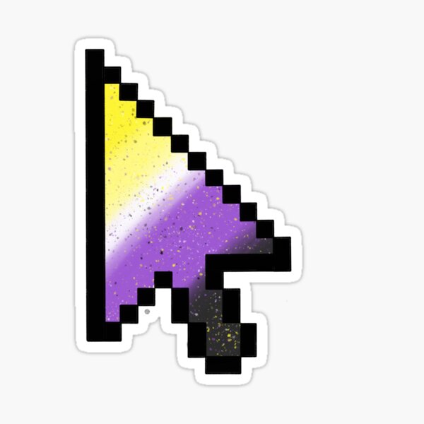 "Nonbinary Pride Computer Cursor" Sticker for Sale by brookelpetefish ...
