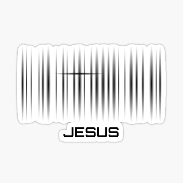 "Jesus Barcode" Sticker for Sale by ondrejsalanci | Redbubble