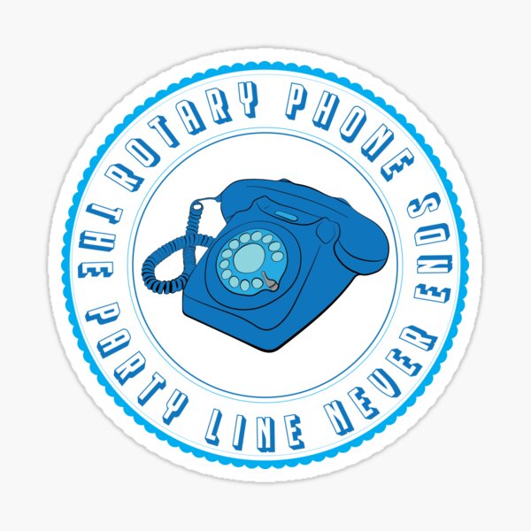 "Rotary Phone" Sticker for Sale by TLDD-Designs | Redbubble