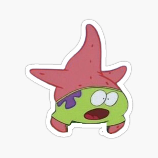 "Patrick Star's Shocked Face" Sticker by itnastix | Redbubble