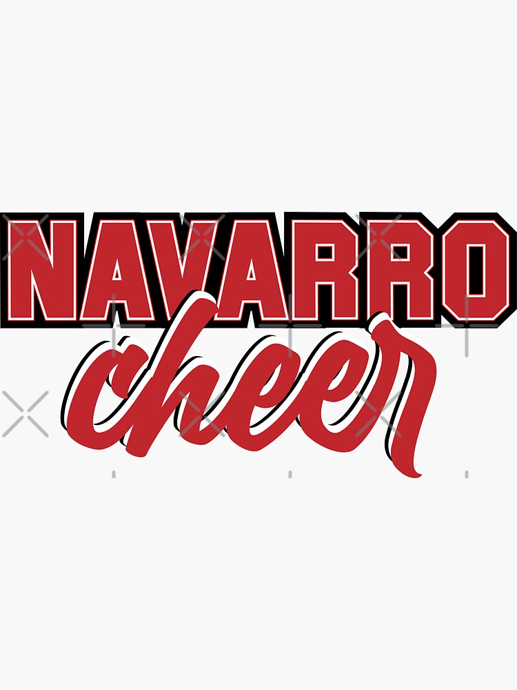 "navarro cheer v3" Sticker for Sale by Grafik0 | Redbubble