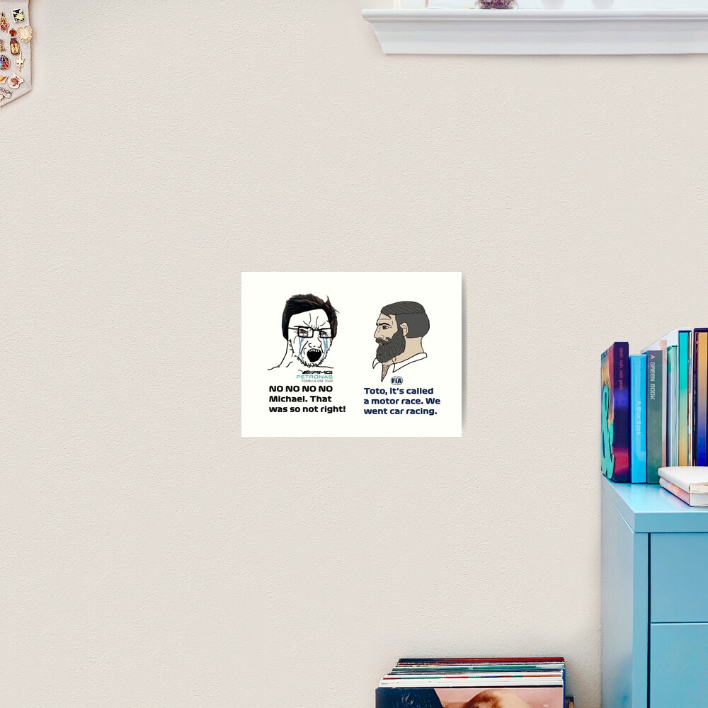 "Virgin Toto Wolff vs Chad Michael Masi meme" Art Print by ...