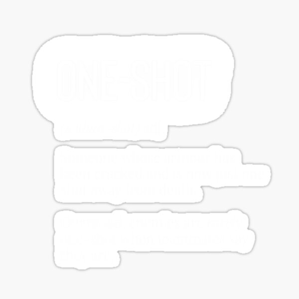 "ONE SHOT " Sticker for Sale by 7VTGDesignerZ | Redbubble