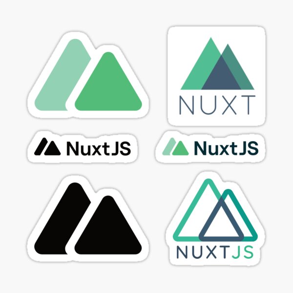 "Nuxt JS Sticker Set" Sticker for Sale by mythical-design | Redbubble