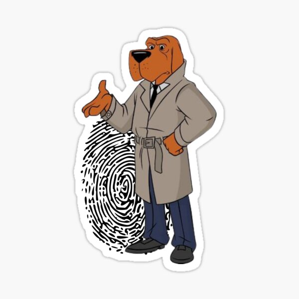 "McGruff prints" Sticker for Sale by Double-Ghost | Redbubble