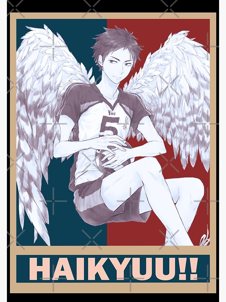 "Keiji Akaashi Haikyu Haikyuu Vintage Vector Anime Design" Art Print by ...