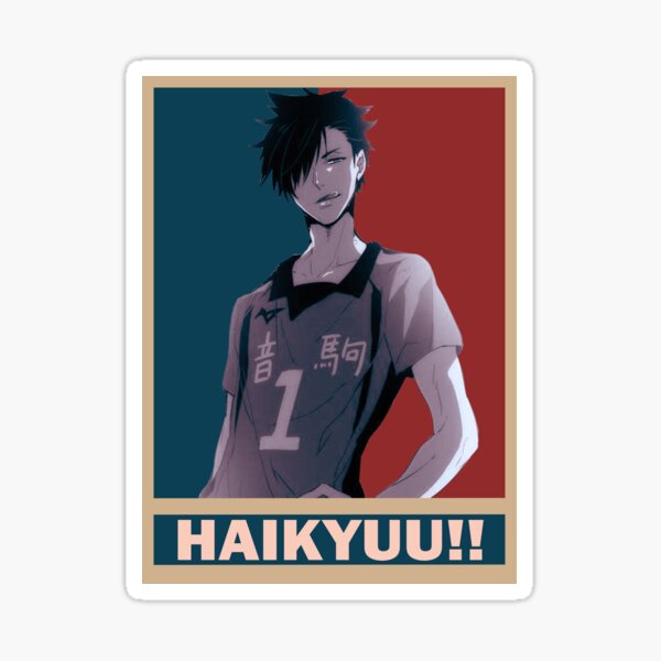 "Tetsurou Kuroo Haikyu Haikyuu Vintage Vector Anime Design" Sticker for ...
