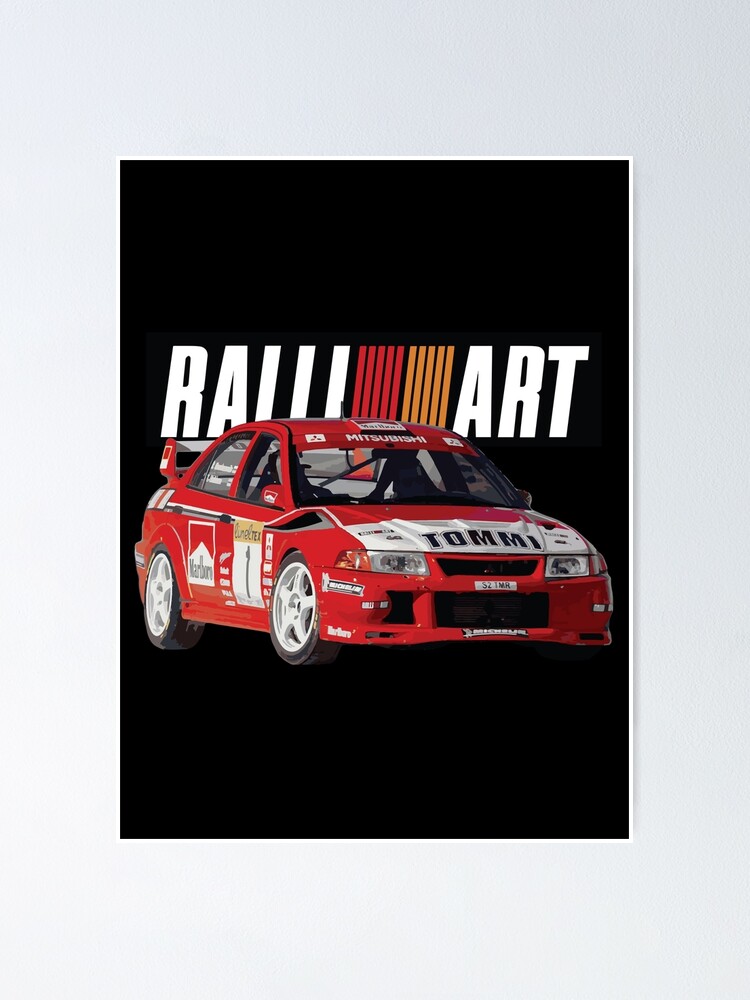 "Evo 6 TME WRC RALLIART Mitsubishi Evolution Enkei Tommi Mäkinen" Poster von cowtownCOWBOY ...