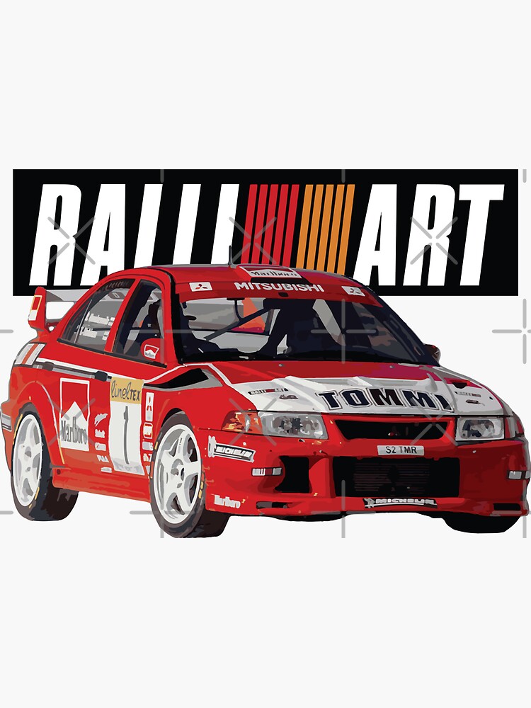 Pegatina «Evo 6 TME WRC RALLIART Mitsubishi Evolution Enkei Tommi ...