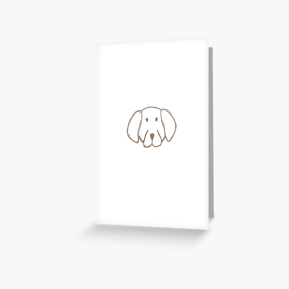 "Poorly drawn dog line drawing" Greeting Card by hmfern | Redbubble