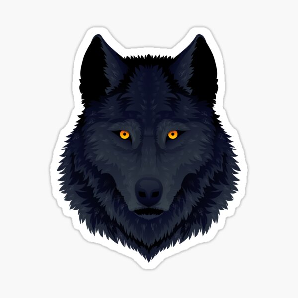 "Wolf" Sticker for Sale by SandunHarshamal | Redbubble