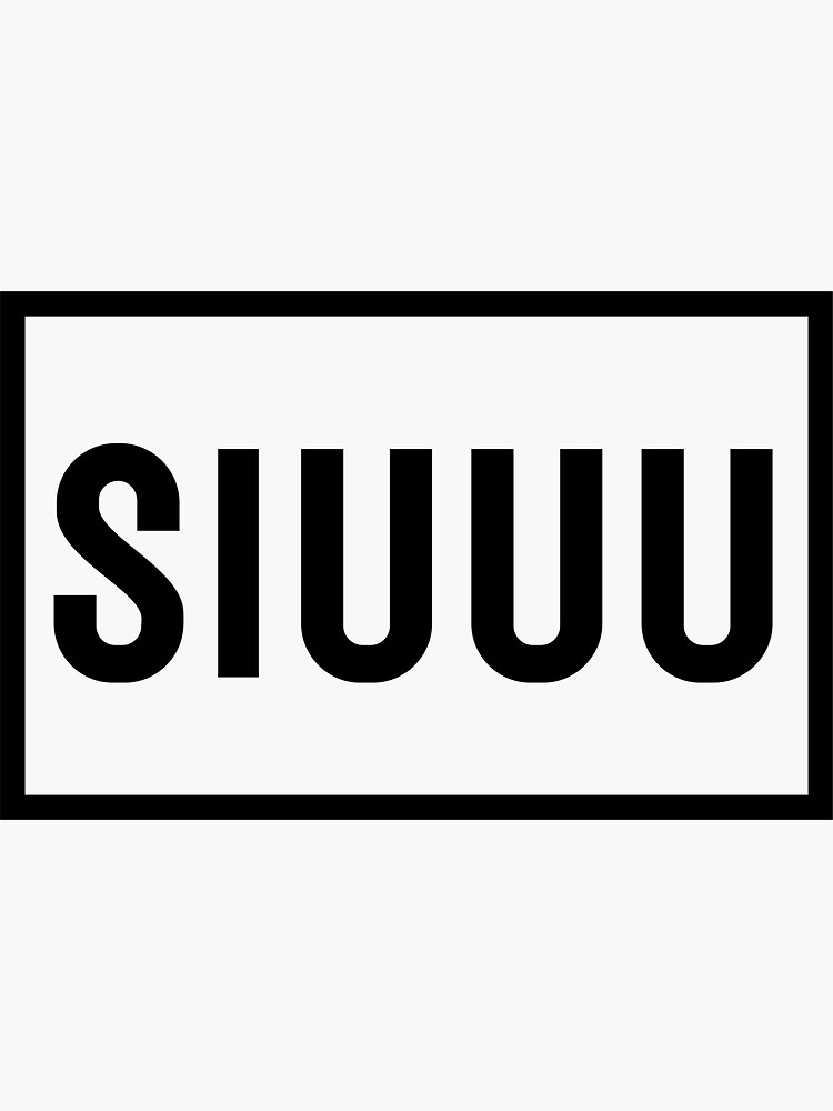 "Siuuu design" Sticker for Sale by DestinationAU | Redbubble