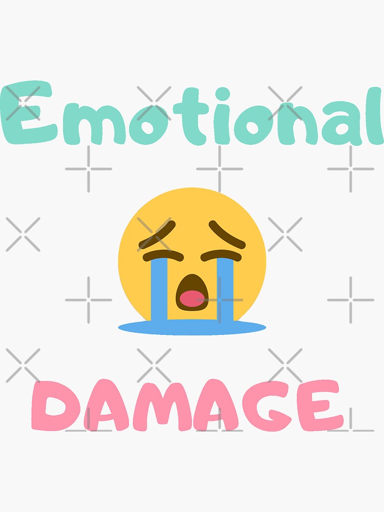 "Emotional Damage Emoji" Sticker for Sale by Lilrugratz73 | Redbubble