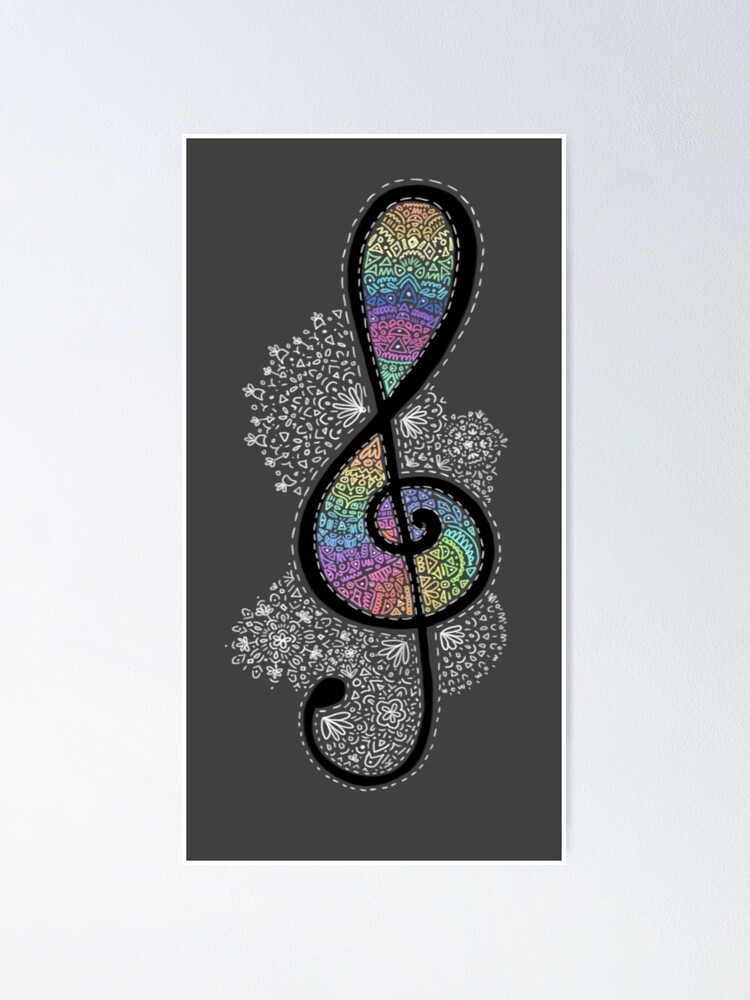 "treble clef" Poster by AliHarmonyB | Redbubble