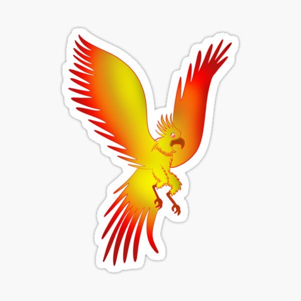 "Phoenix " Sticker for Sale by 1Lilith-Green1 | Redbubble