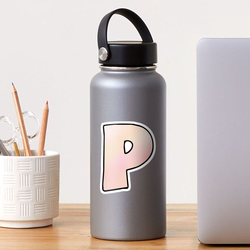"Letter Bubble P in pink gradient " Sticker for Sale by riceayoj ...