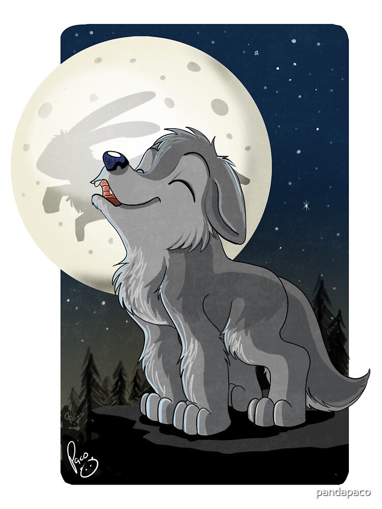 "Little Wolf Howling" Kids T-Shirt for Sale by pandapaco | Redbubble