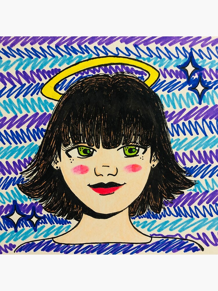 "Angel with green eyes (pop art design)" Poster for Sale by ...