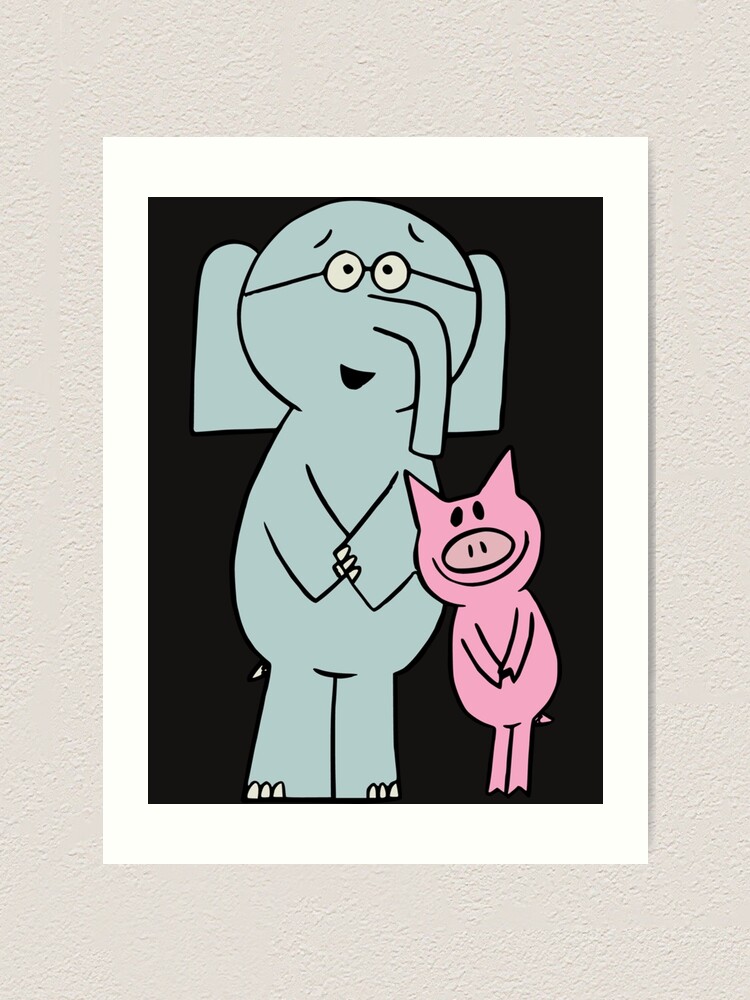"Elephant and Piggie. Gerald and Piggie. Anime transparent sticker, mo ...