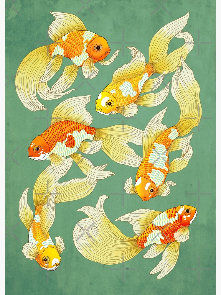 "Goldfish Happiness" Poster for Sale by FireRabbit | Redbubble