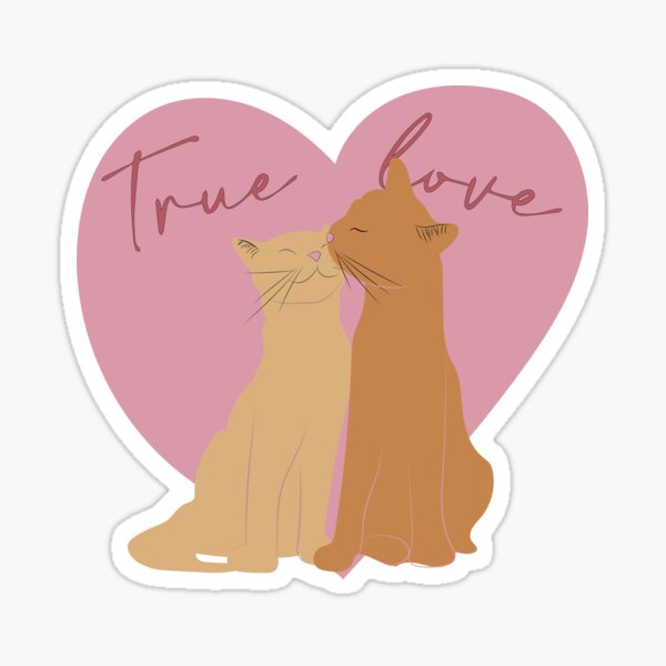 "Cat Love" Sticker by CreandoLios | Redbubble