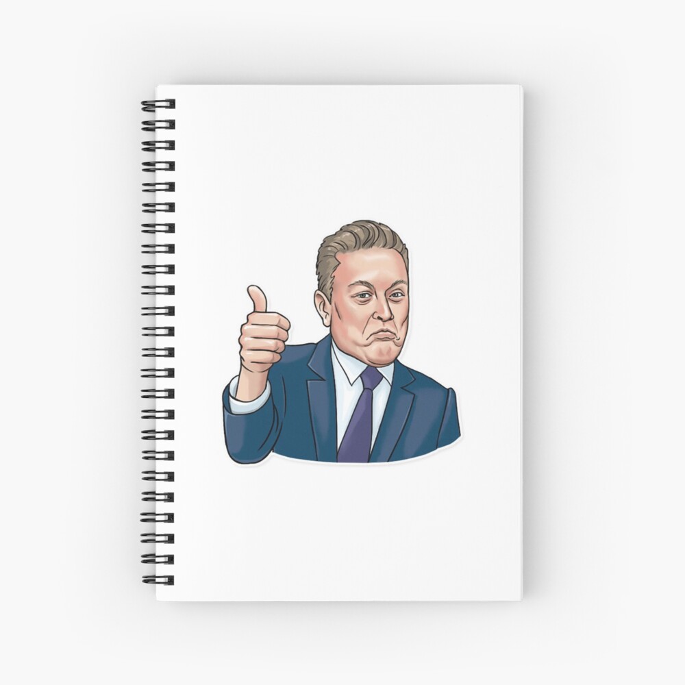 "Elon Musk Thumbs Up | TESLA Motors | TESLA owner" Spiral Notebook by ...