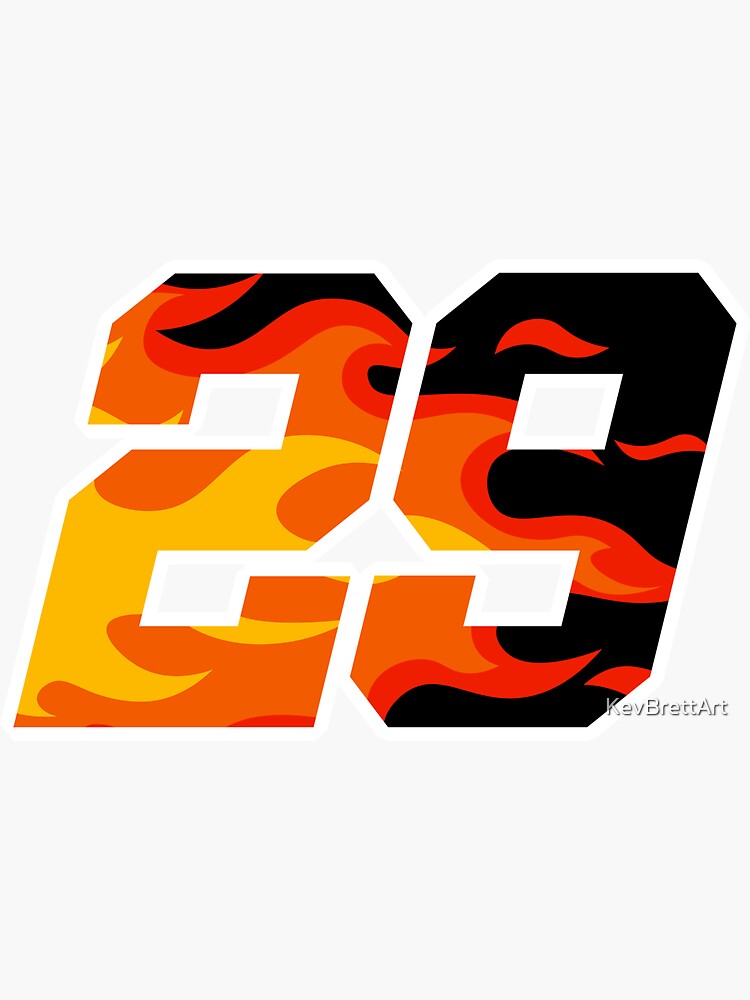 "On Fire Racing Car Number 29 Decal" Sticker for Sale by KevBrettArt ...
