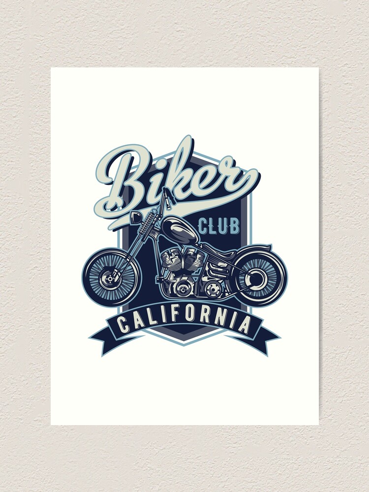 "biker club california-motorcycle-theme-t-shirt-design-with ...
