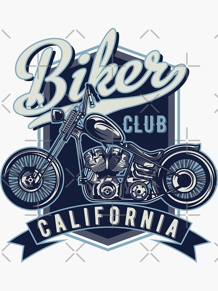 "biker club california-motorcycle-theme-t-shirt-design-with ...