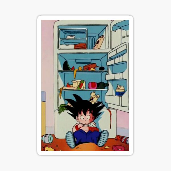 "Cute Goku And Fridge" Sticker by AlisonWalsh24 | Redbubble