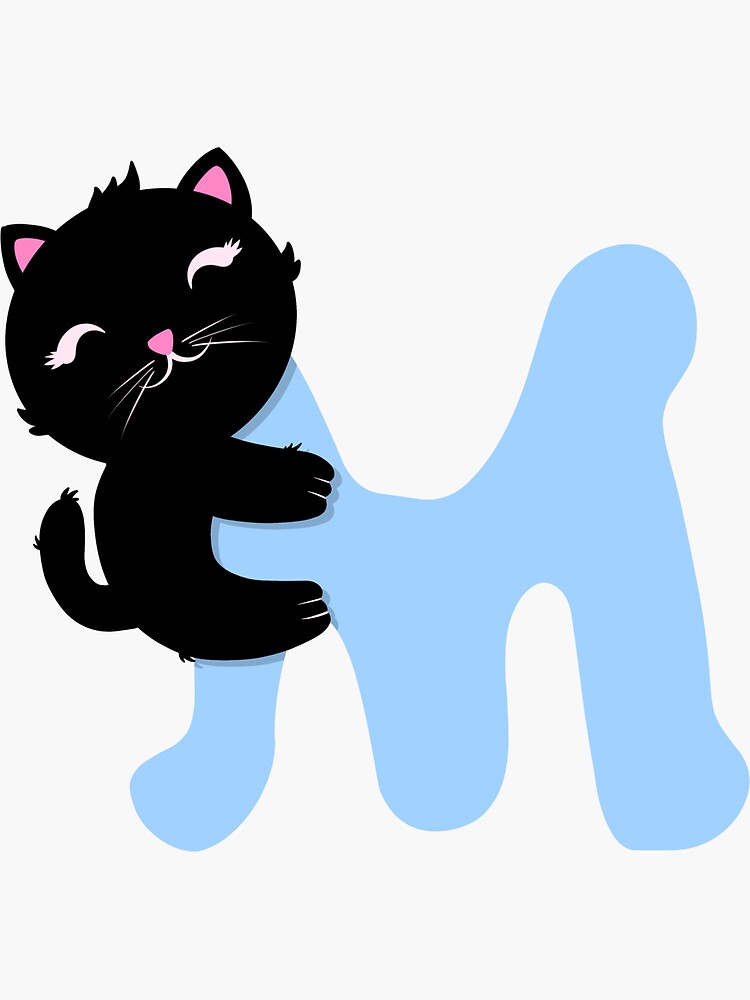 "Letter M Cat" Sticker for Sale by Minaficent | Redbubble