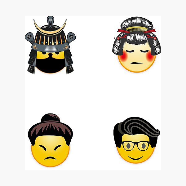 "japanese emoji collection-samurai/geisha/sumo/salaryman-cool japanese ...