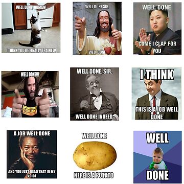 "Funny Well Done Memes Student Sticker Pack" iPad Case & Skin for Sale ...