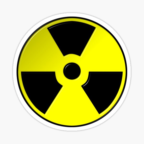"Nuclear Symbol" Sticker for Sale by MarkUK97 | Redbubble