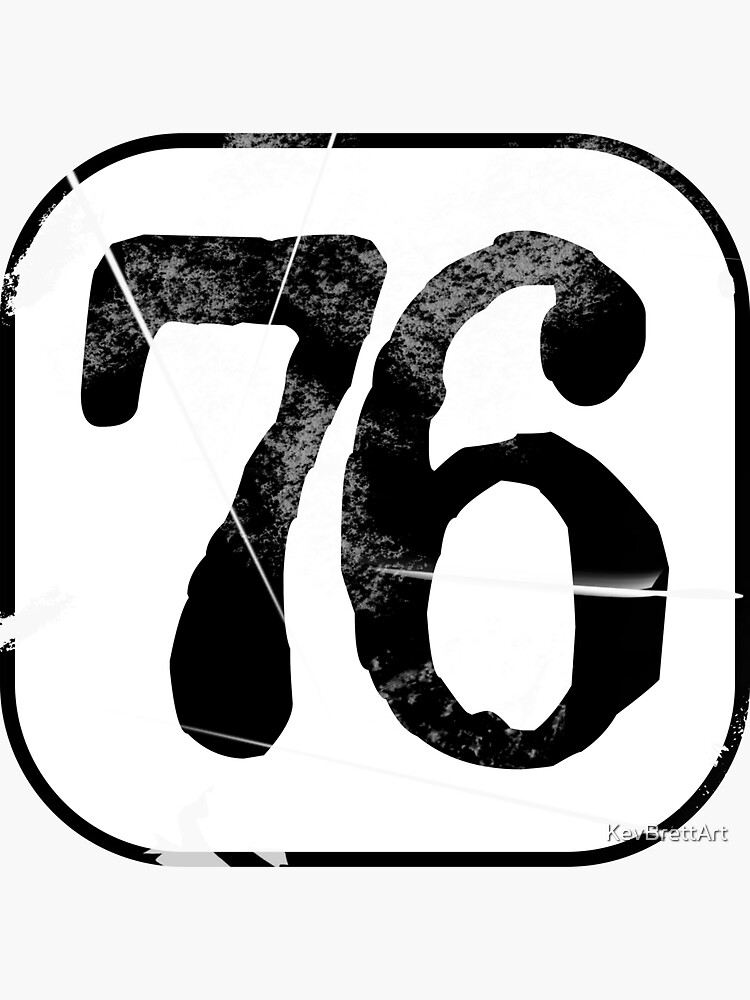 "Classic Retro 76 Vintage Car Racing Number Boxed" Sticker by ...