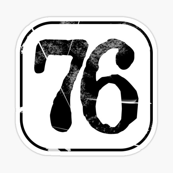 "Classic Retro 76 Vintage Car Racing Number Boxed" Sticker by ...