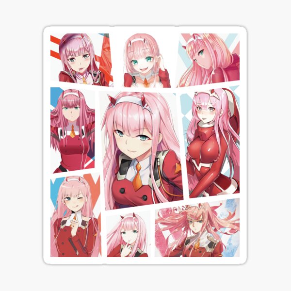 "DARLING in the FRANXX 002 Anime Girl Zero Two" Sticker for Sale by ...