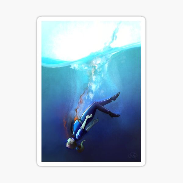 "I Am Drowning" Sticker for Sale by KepTrefler | Redbubble