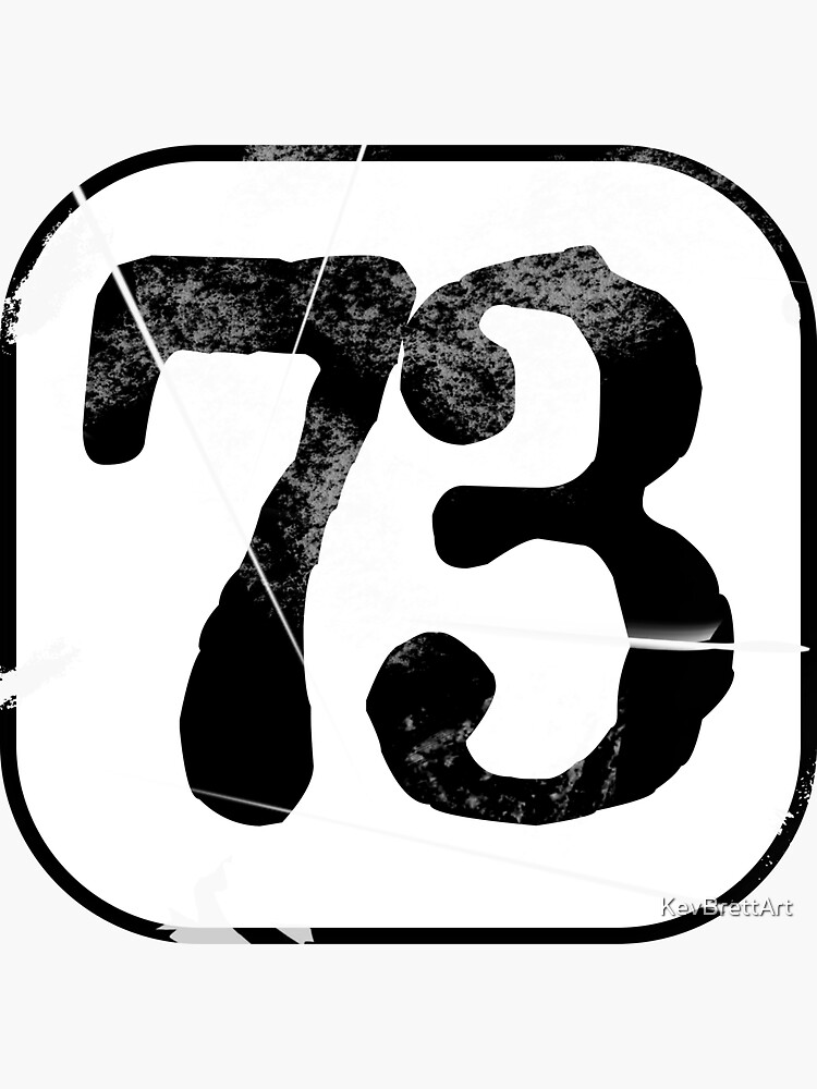 "Classic Retro 73 Vintage Car Racing Number Boxed" Sticker for Sale by ...