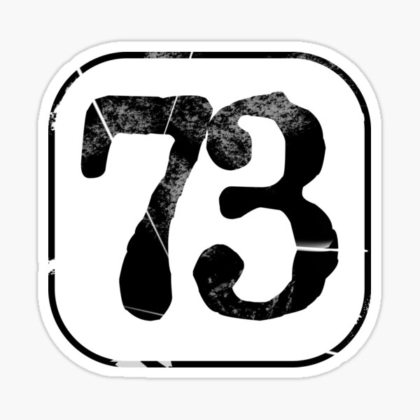 "Classic Retro 73 Vintage Car Racing Number Boxed" Sticker for Sale by ...