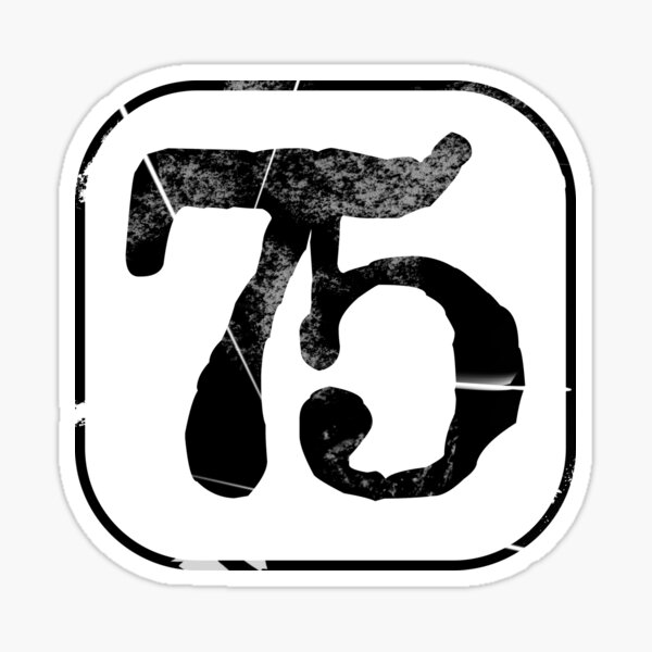 "Classic Retro 75 Vintage Car Racing Number Boxed" Sticker for Sale by ...