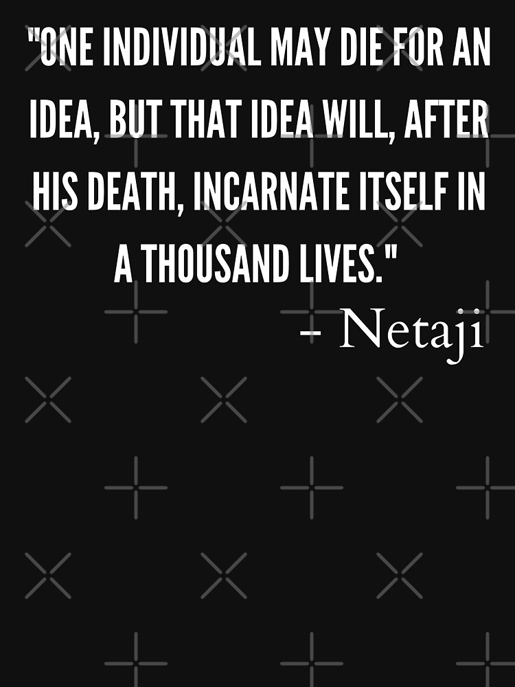 ""One individual may die for an idea, but that idea will, after his ...