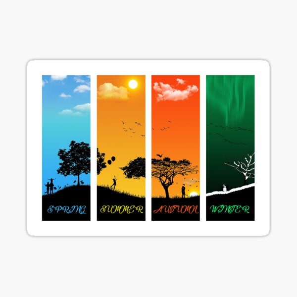 "4-Season Art" Sticker by ShayanOdin | Redbubble
