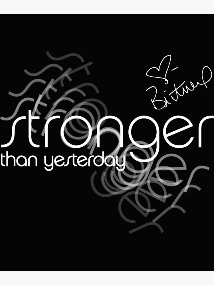 "Stronger than yesterday - Britney Spears signature and Stronger logo ...