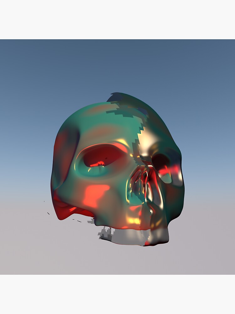 "floating skull" Sticker by ionut-stefan | Redbubble