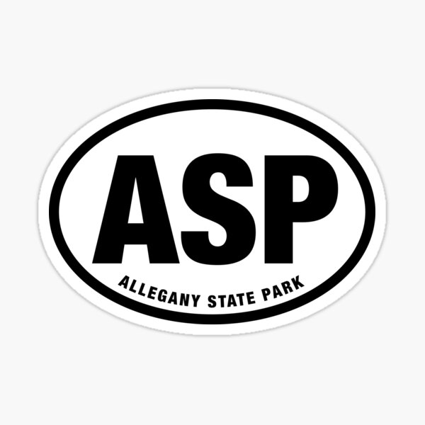 "Allegany State Park ASP Oval Sticker Design" Sticker for Sale by ...