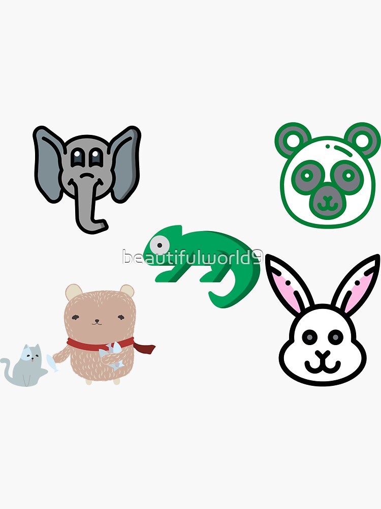 "zoo pals" Sticker for Sale by beautifulworld9 | Redbubble