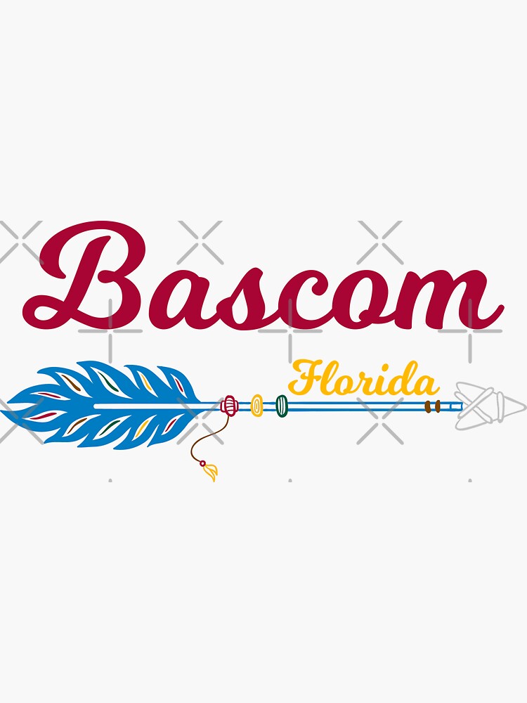 "Bascom Florida Featuring Arrow with Feather" Sticker by FloridaUSA ...