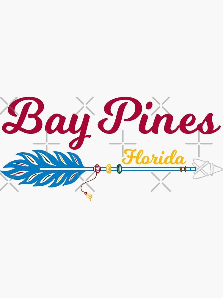 "Bay Pines Florida Featuring Arrow with Feather" Sticker by FloridaUSA ...