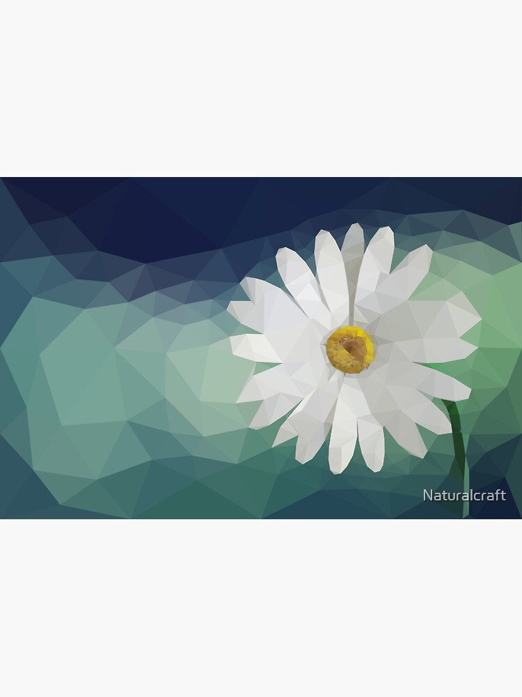 "Low poly Daisy" Sticker by Naturalcraft | Redbubble